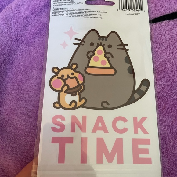 Pusheen | Design | Pusheen The Cat Cheek Snack Time Decal Sticker ...